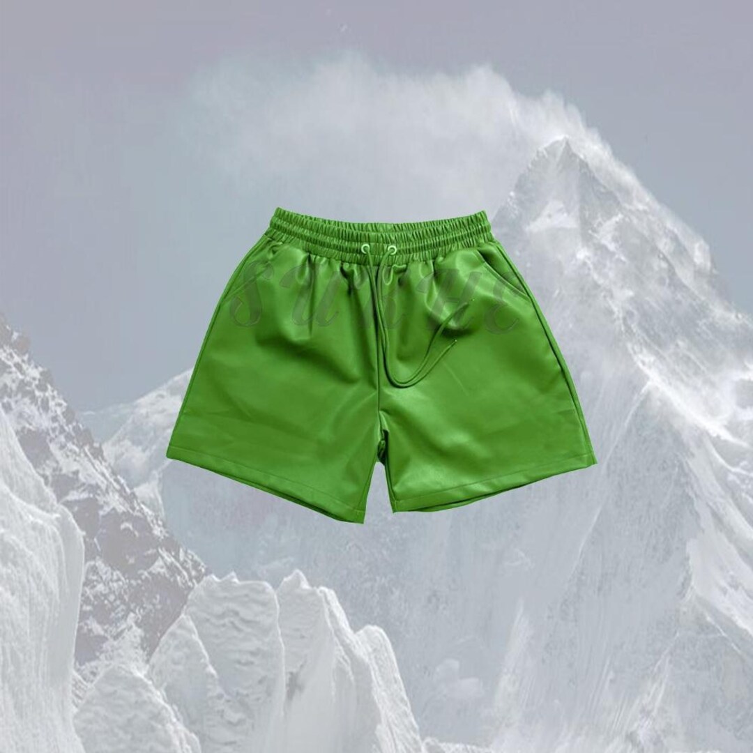 Men's Green Napa Lambskin Leather Boxer Shorts With Drawstring - Etsy