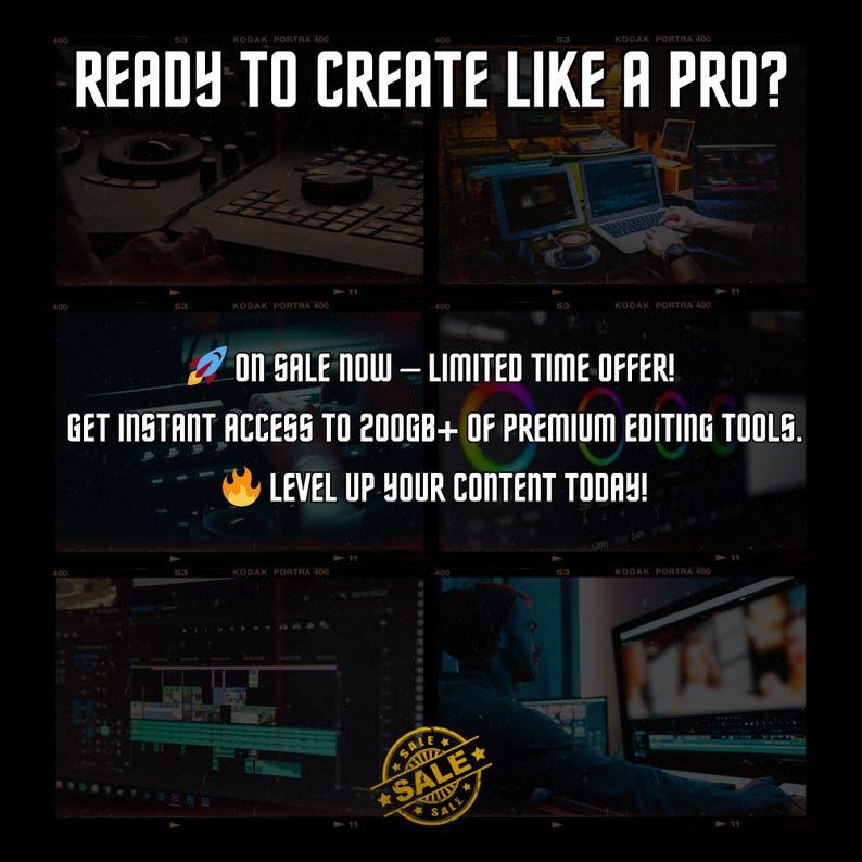 Video Editing Mega Pack | Overlays, SFX, Music, Templates, Luts ...