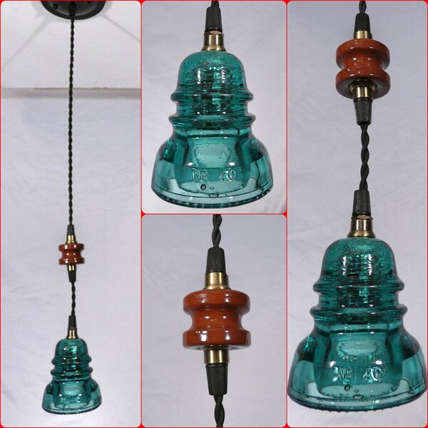 Glass Insulator Pendant - Etsy