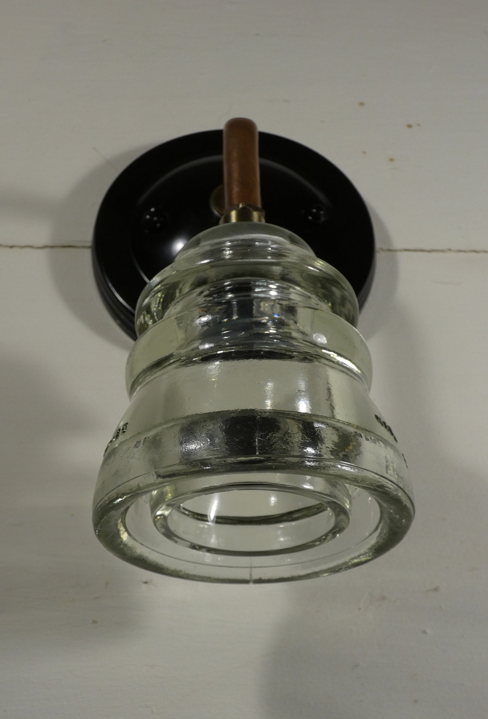 Vintage Telegraph Glass Insulator Single Wall Sconce Either Mountable ...