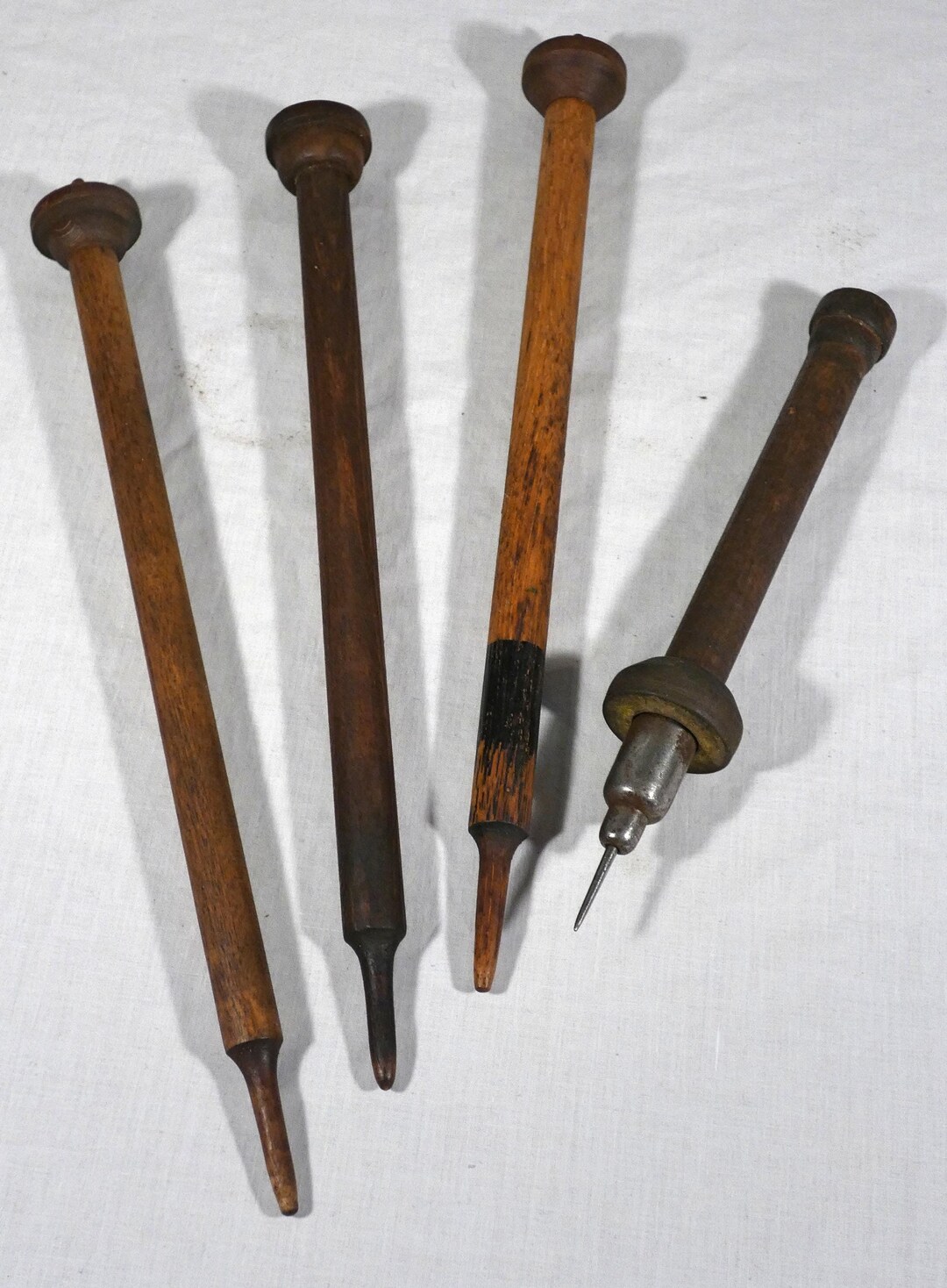 Vintage Mill Wooden Bobbins for Display or Craft Projects Lot of Four ...