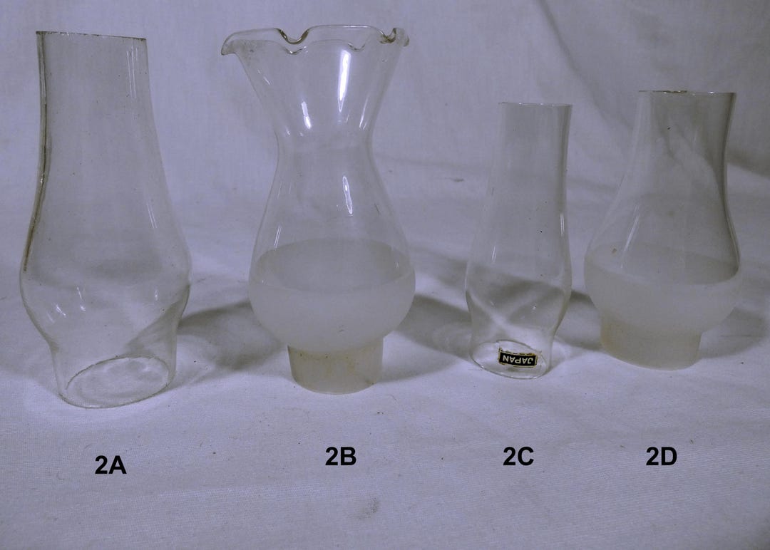 Vintage Miniature Oil Lamp Chimneys Small Oil Burner Shades 2 - Etsy