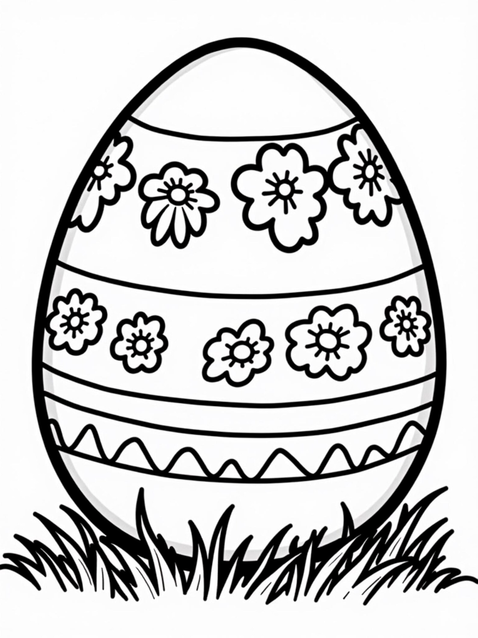 31 Cute Easter Eggs Coloring Pages for Kids | Printable PDF | Fun ...
