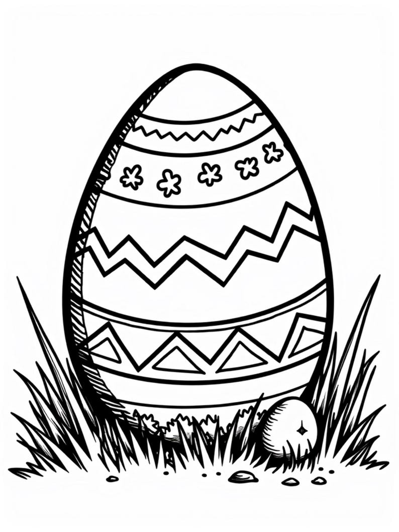 31 Cute Easter Eggs Coloring Pages for Kids | Printable PDF | Fun ...
