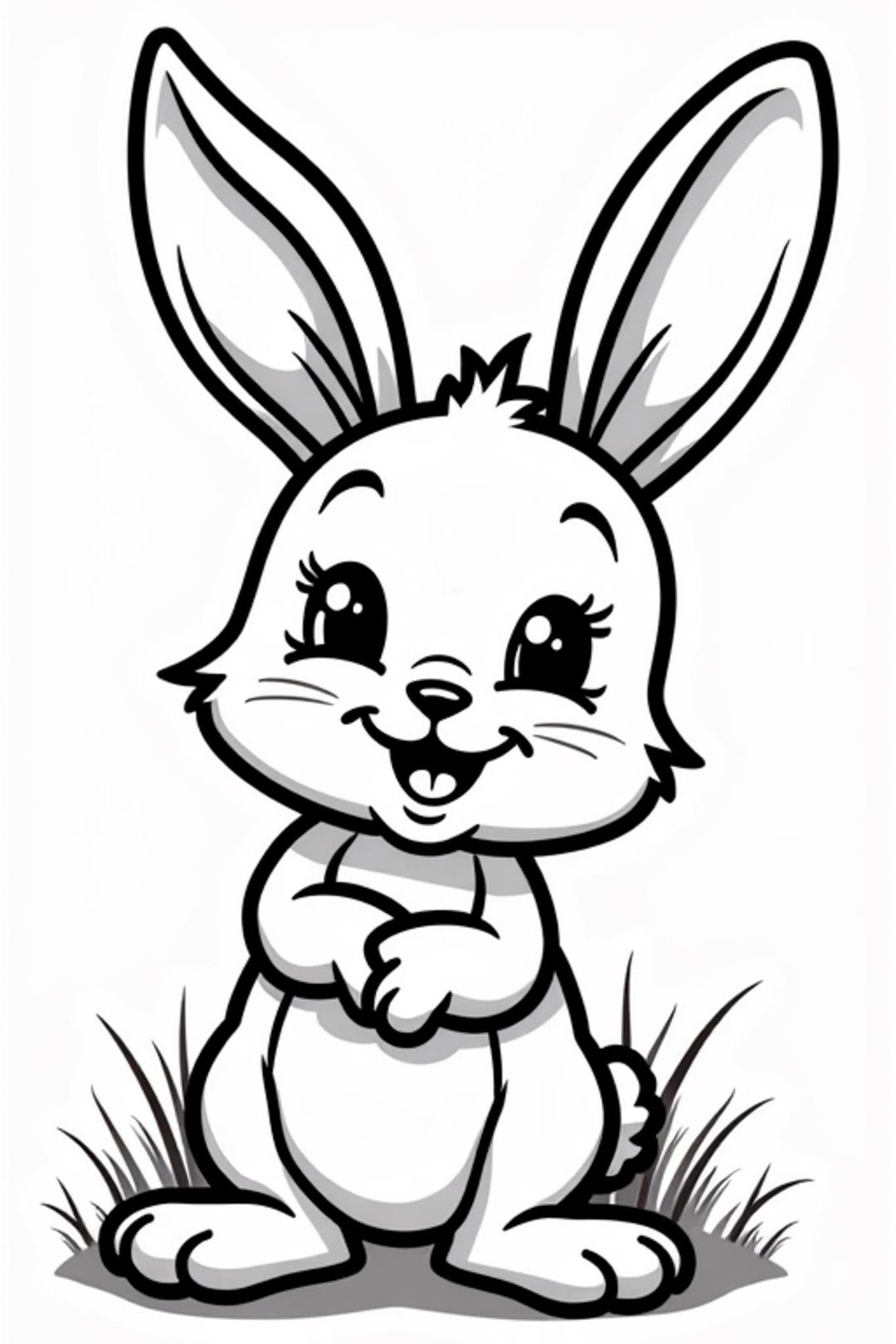 Cute Easter Bunny Coloring Pages for Kids | 31 Printable PDF Sheets ...