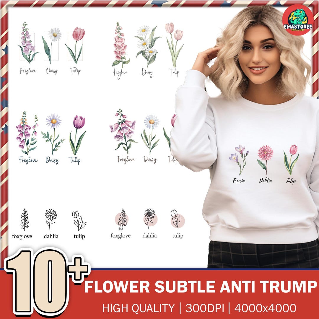 10+ Flower Subtle Png, Flower Anti Trump Bundle, Flower Subtle Anti ...