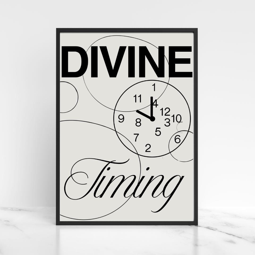 Divine Timing – Divine Feminine Wall Art Poster | Coquette Aesthetic ...