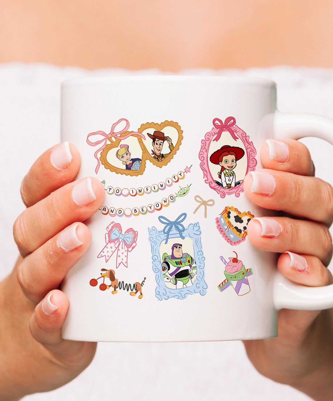 Toy Story Cute Frame Mug - Kawaii Pixar Ceramic Cup Featuring Woody ...