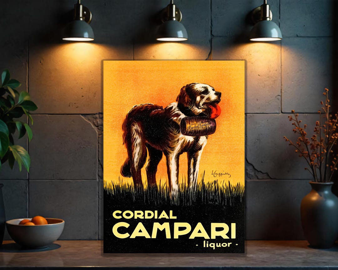 Vintage Cordial Campari Dog Heavy Metal Sign - (60x40cm) - Etsy