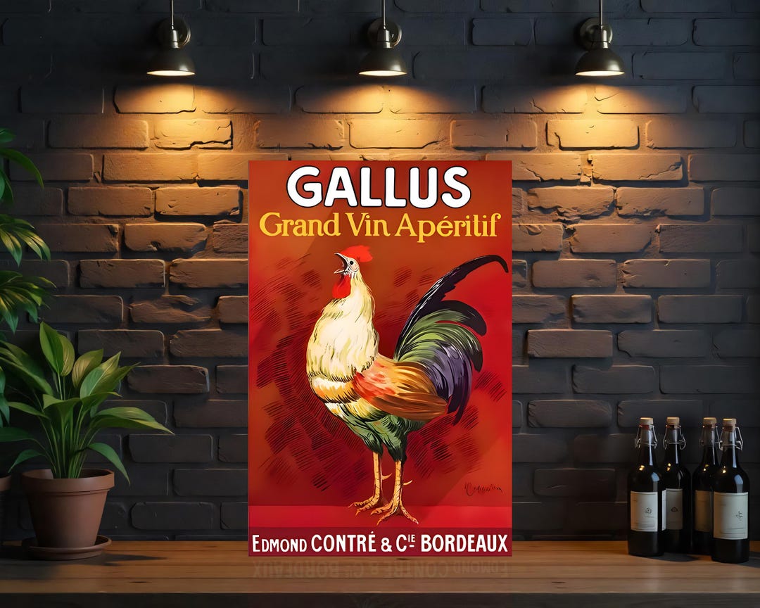 Vintage Gallus Grand Vin Apéritif Heavy Metal Sign - 24"x16" (60x40 Cm ...