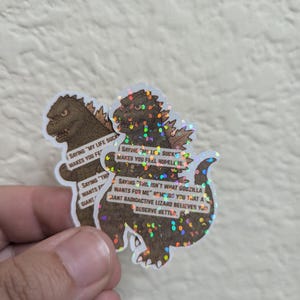 Godzilla Affirmation Sticker: Funny Mental Health Vinyl Decal - Etsy