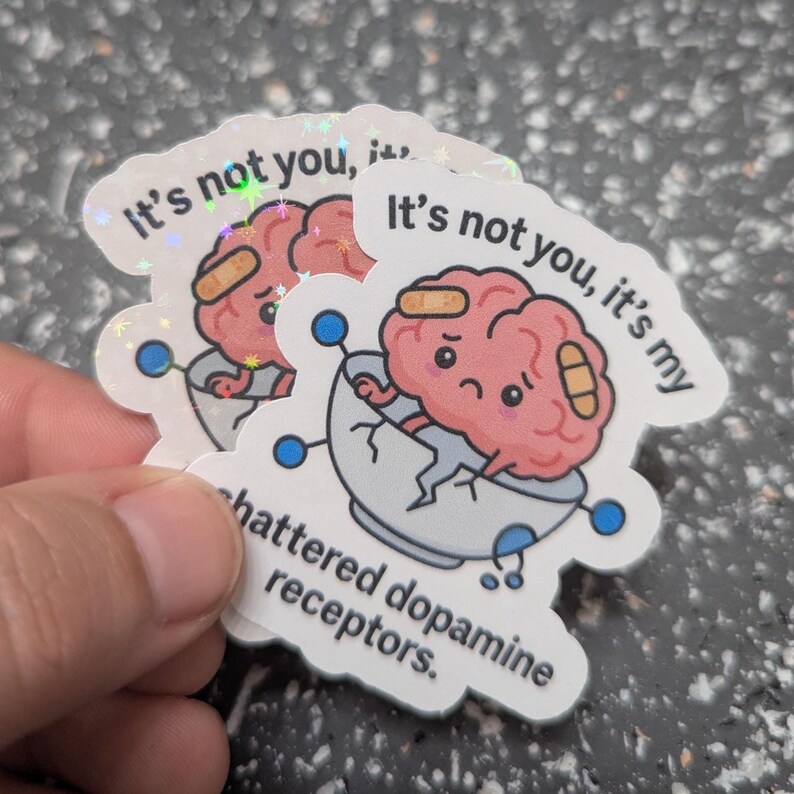 Shattered Dopamine Receptors Sticker - Etsy