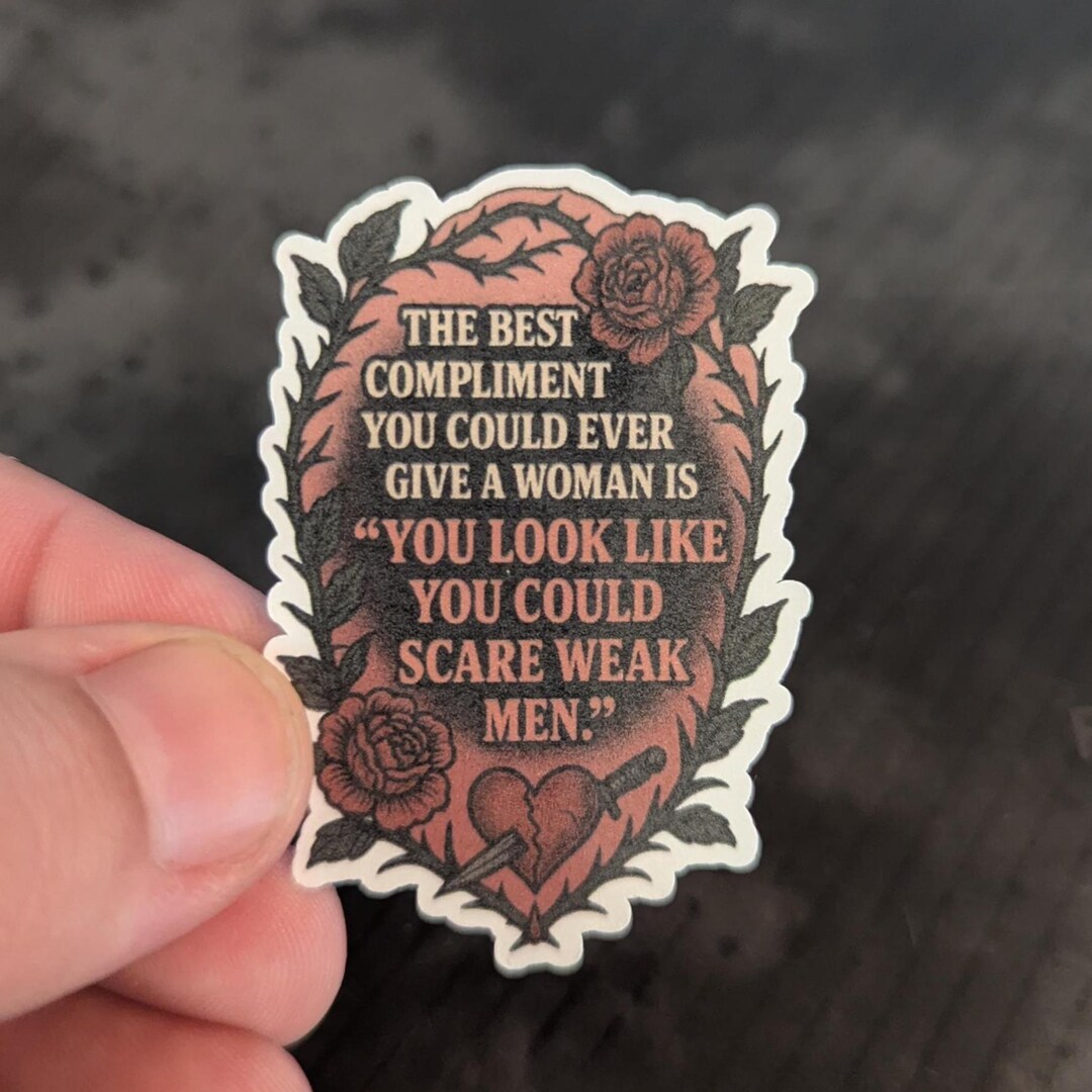 Feral Feminist Sticker: "scare Weak Men" Glossy Decal - Etsy