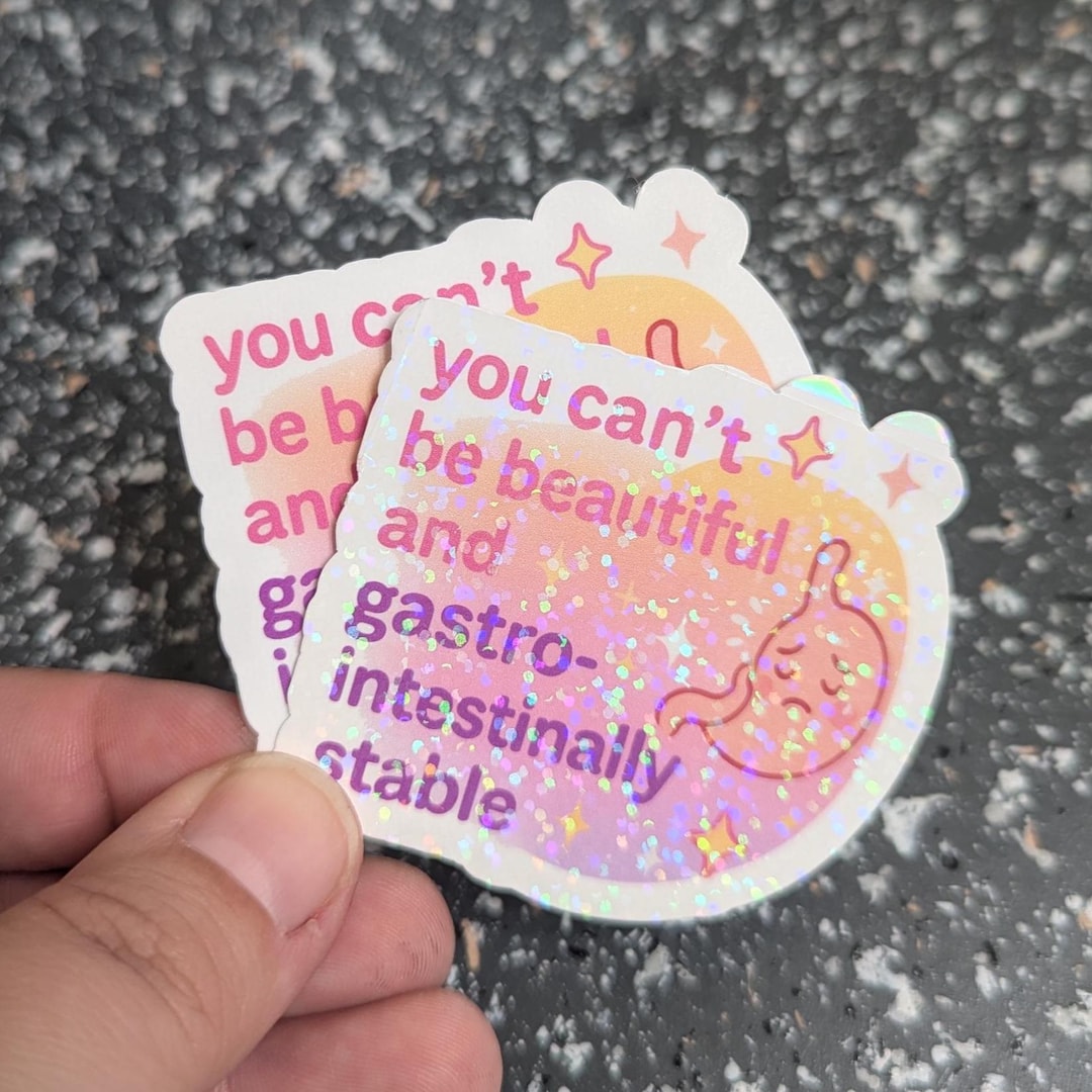 Funny IBS Holo Sticker | Gut Health Humor - Etsy
