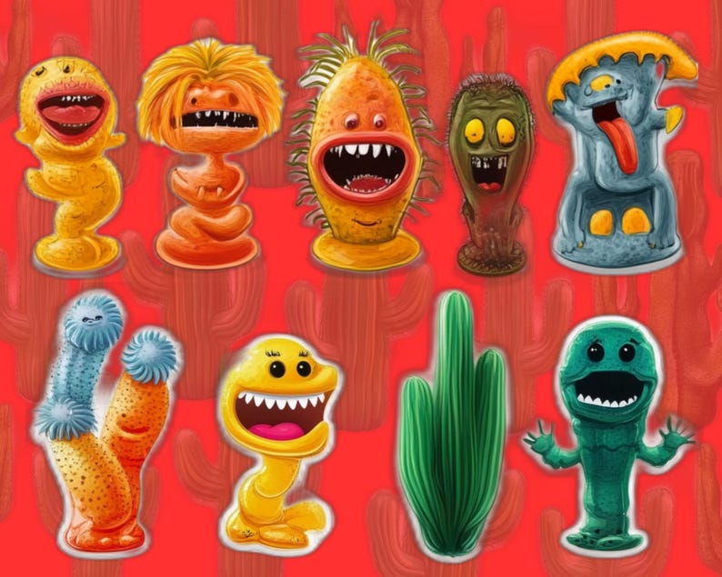 Kawaii Clipart Cute Clipart Cartoon Monster Bundle 1000 Clipart Drawing ...