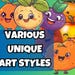 Cute Clipart Fruit Kids Clipart Bundle Kawaii Clipart Pack Strawberry ...
