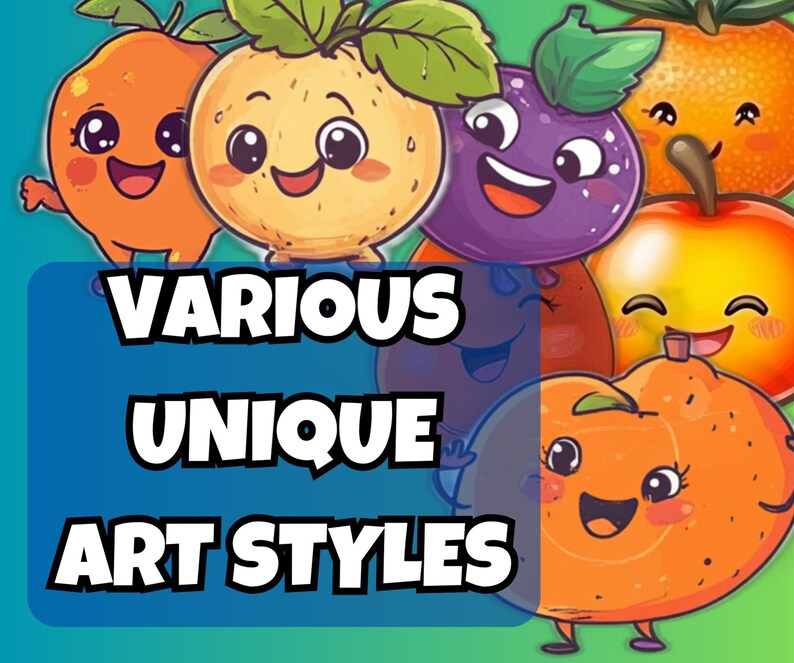 Cute Clipart Fruit Kids Clipart Bundle Kawaii Clipart Pack Strawberry ...