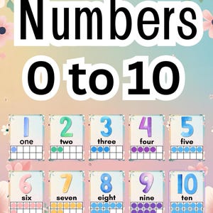 Watercolor Number Posters 0-10: Printable Math for Preschool (PDF ...