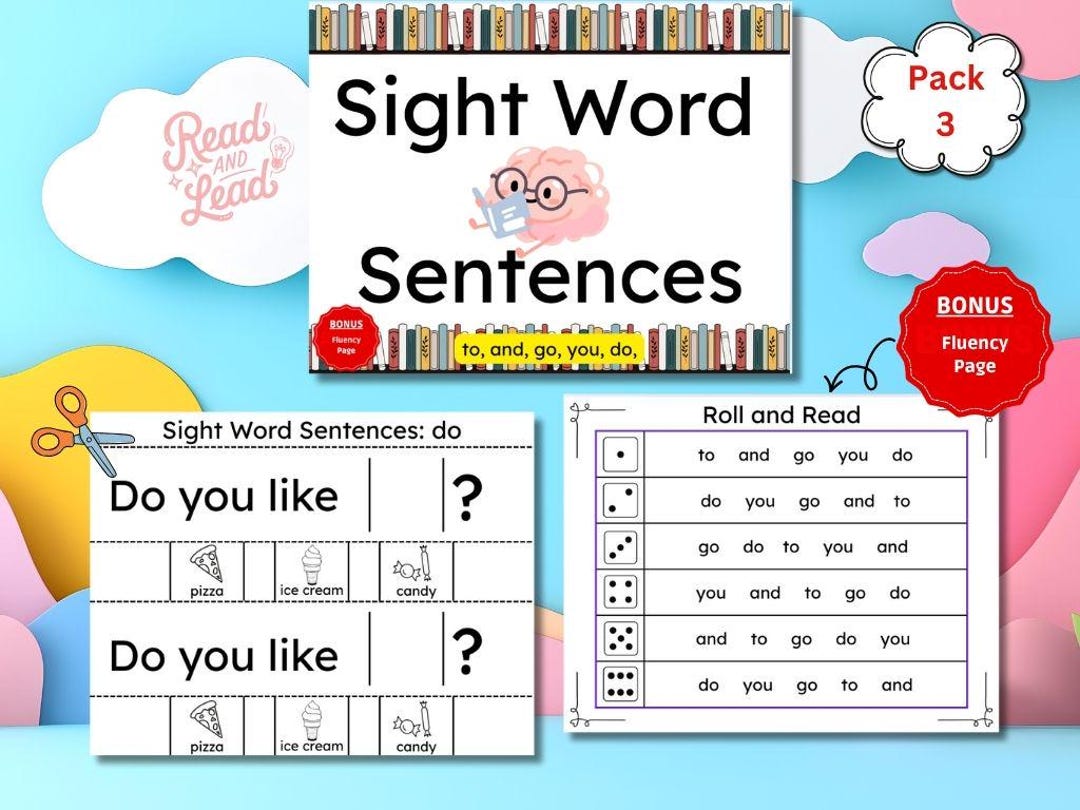 Sight Word Sentence Builder Pack 3 | Kindergarten Reading (digital ...