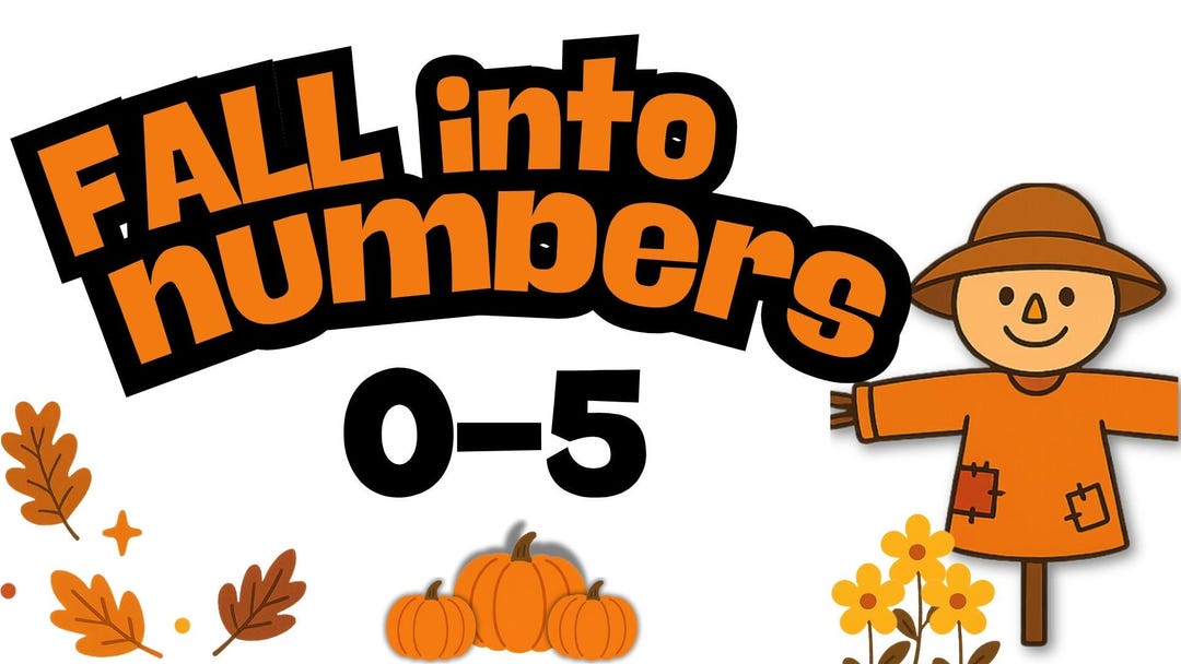 Fall Into Numbers: 0–5 | Canva Presentation Template | Interactive ...
