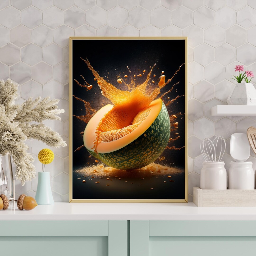 Melon Art Print: Trendy Kitchen,restaurant Wall Decor (digital Download ...