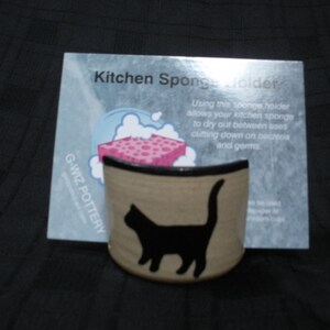 Kitchen Sponge Holder With Cat - Etsy