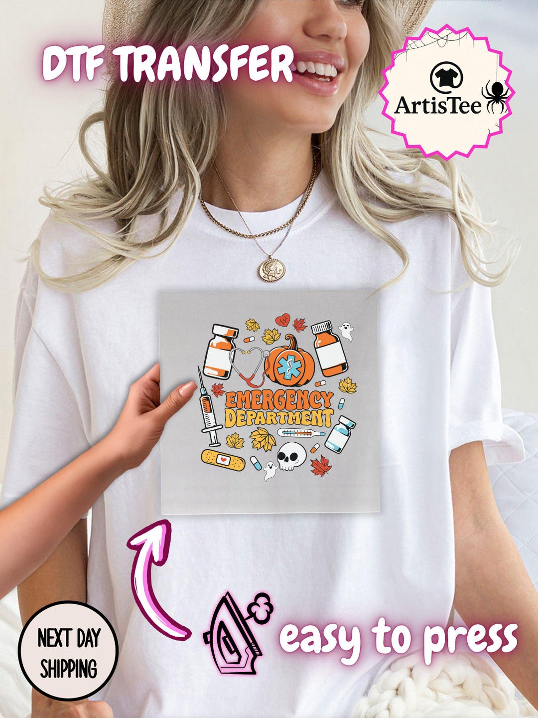 Emergency Department Halloween DTF: Funny Nurse Doctor Heat Transfer - Etsy