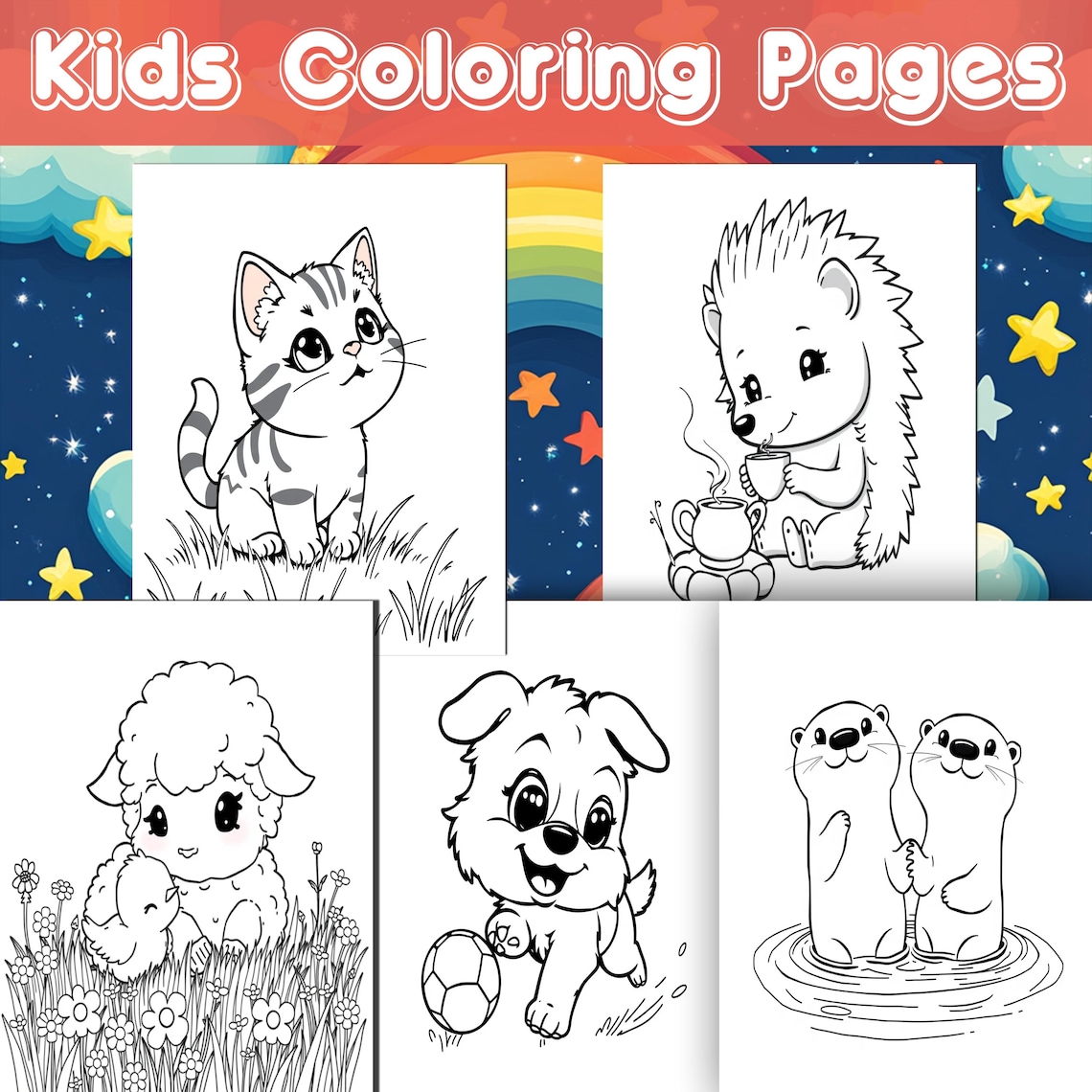 Printable Kids Coloring Pages, Printable Coloring Sheet, Printable ...