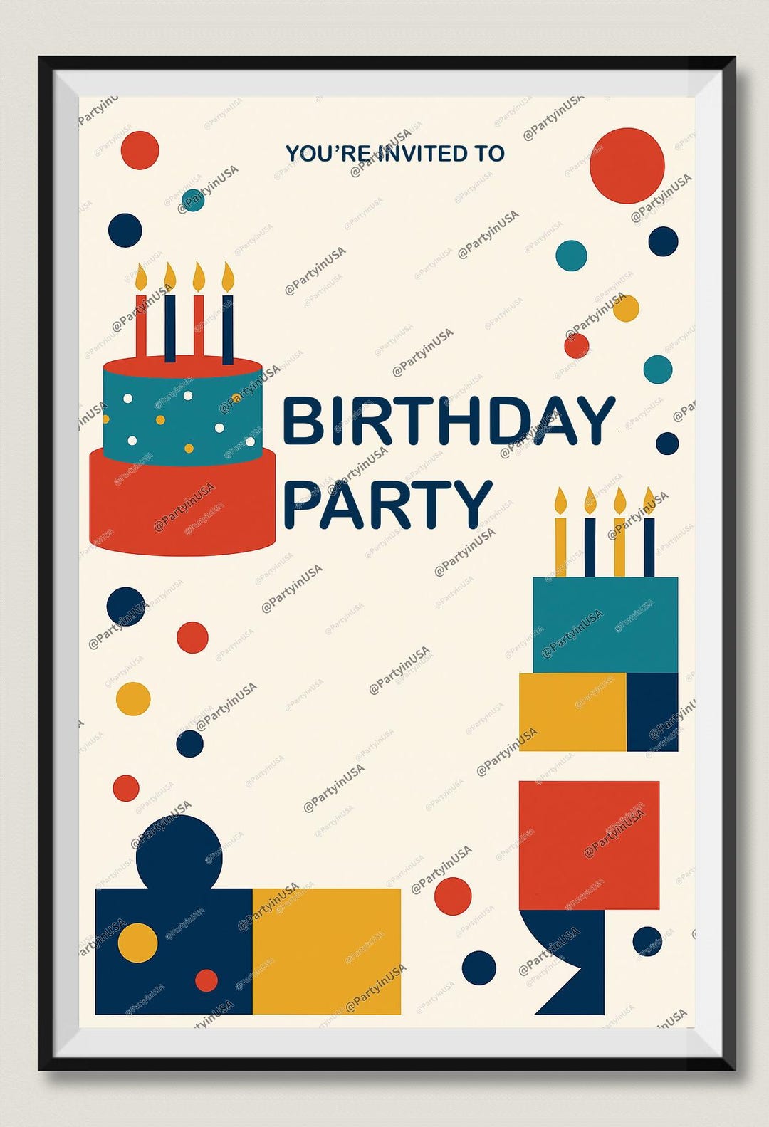 Modern Design Birthday Invitation Template High Quality Editable on ...