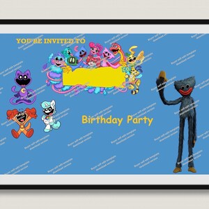 Birthday Invitation Poppy Playtime Theme Digital Template Download High ...