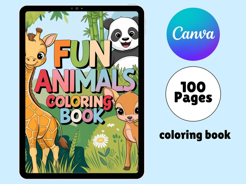 Printable Animal Coloring Book for Kids | 100 Fun Pages + 25 Covers ...
