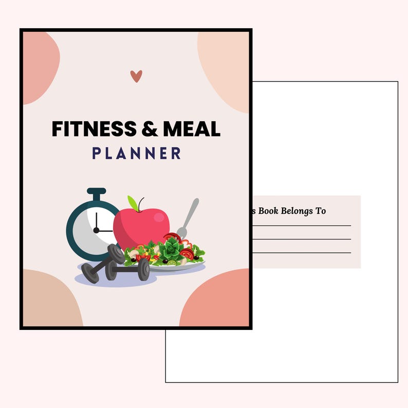 Editable Fitness & Meal Planner | Workout and Nutrition Tracker | Canva ...