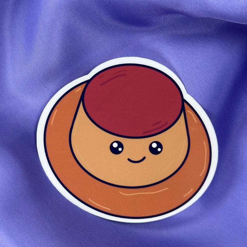 Leche Flan Sticker | Filipino Dessert, Kawaii Vinyl Decal - Etsy