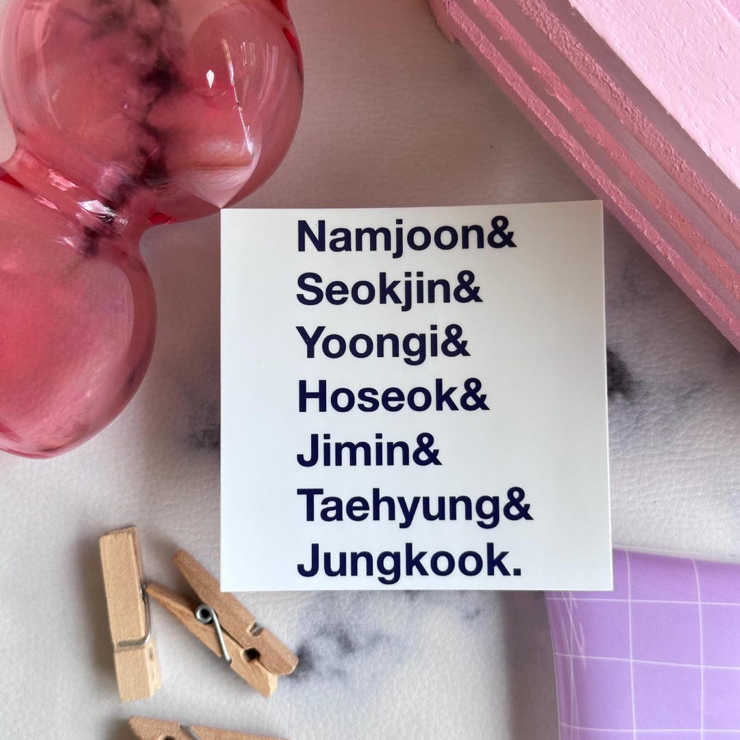 BTS FANCHANT NAMES: Vinyl Sticker - Etsy