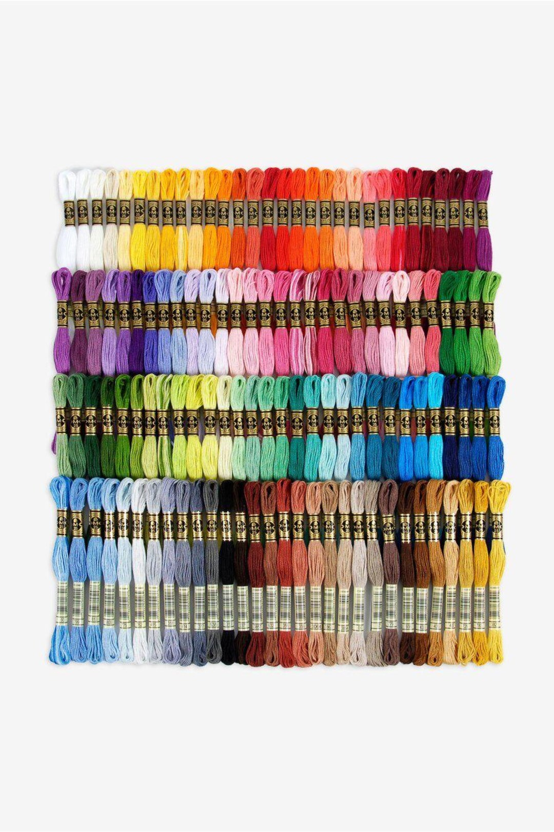 Genuine DMC Floss 500 Colors Complete Set, Mouline Embroidery Thread ...