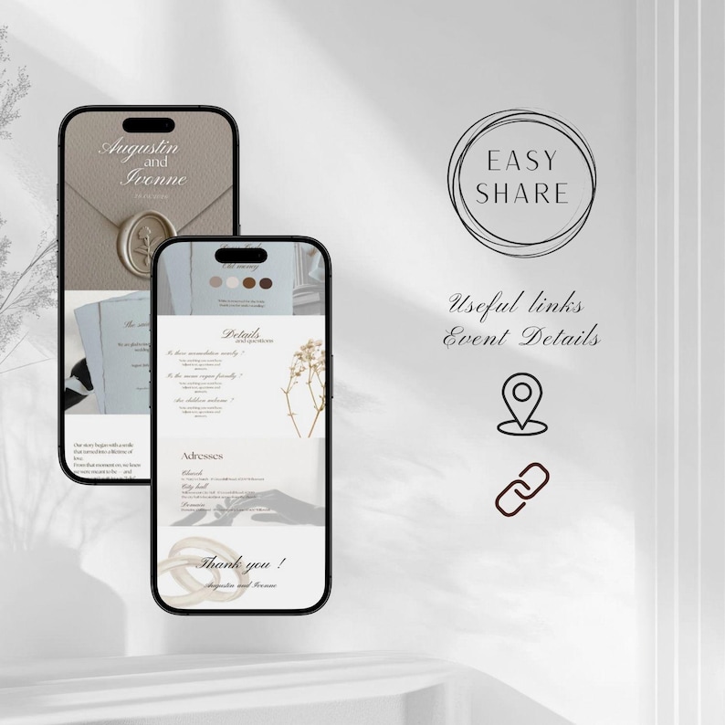 Animated Wedding Video Invitation, Editable Canva Template (digital ...