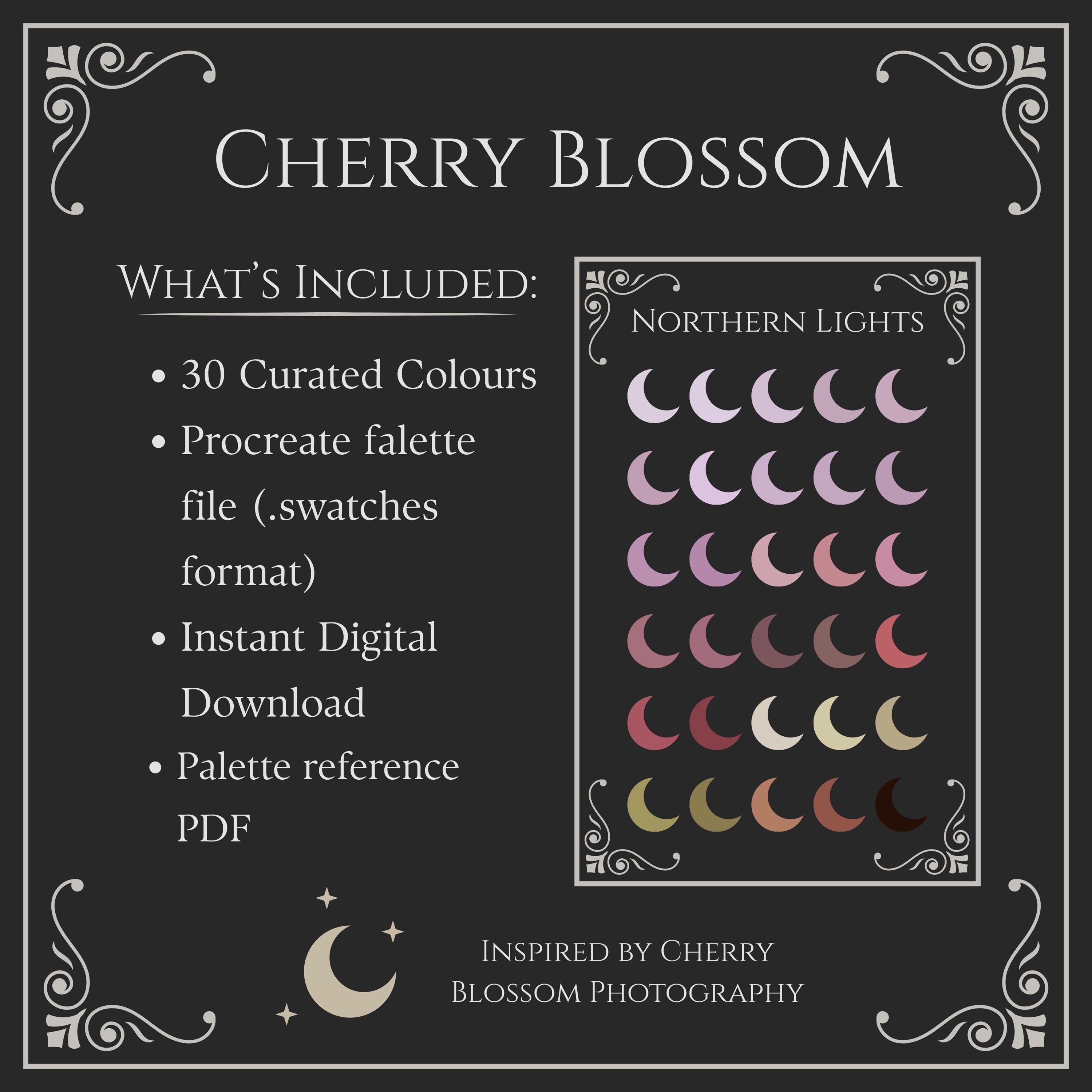 Cherry Blossom Procreate Palette, 30 Curated Colours, Digital File, Hex ...