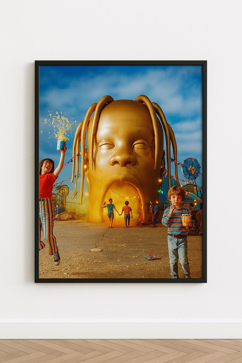 Travis Scott - Astroworld Poster / Album Cover Wall Art / Music Room ...