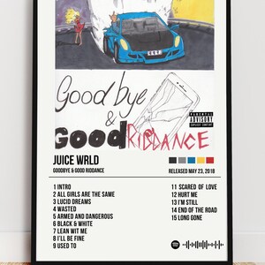 Juice WRLD Goodbye & Good Riddance Poster – Album Cover Wall Art Print ...