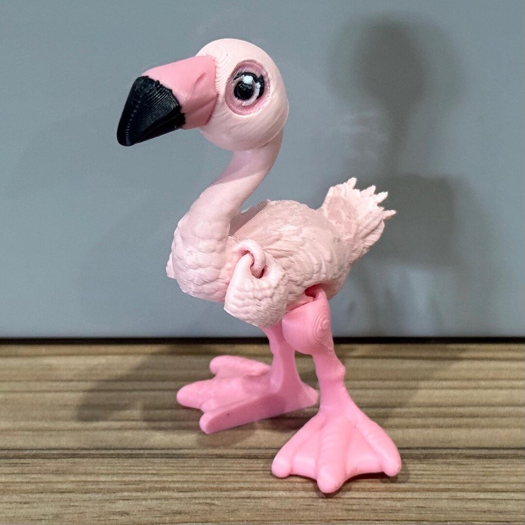 3D Printed Articulated Flamingo Fidget - Etsy UK