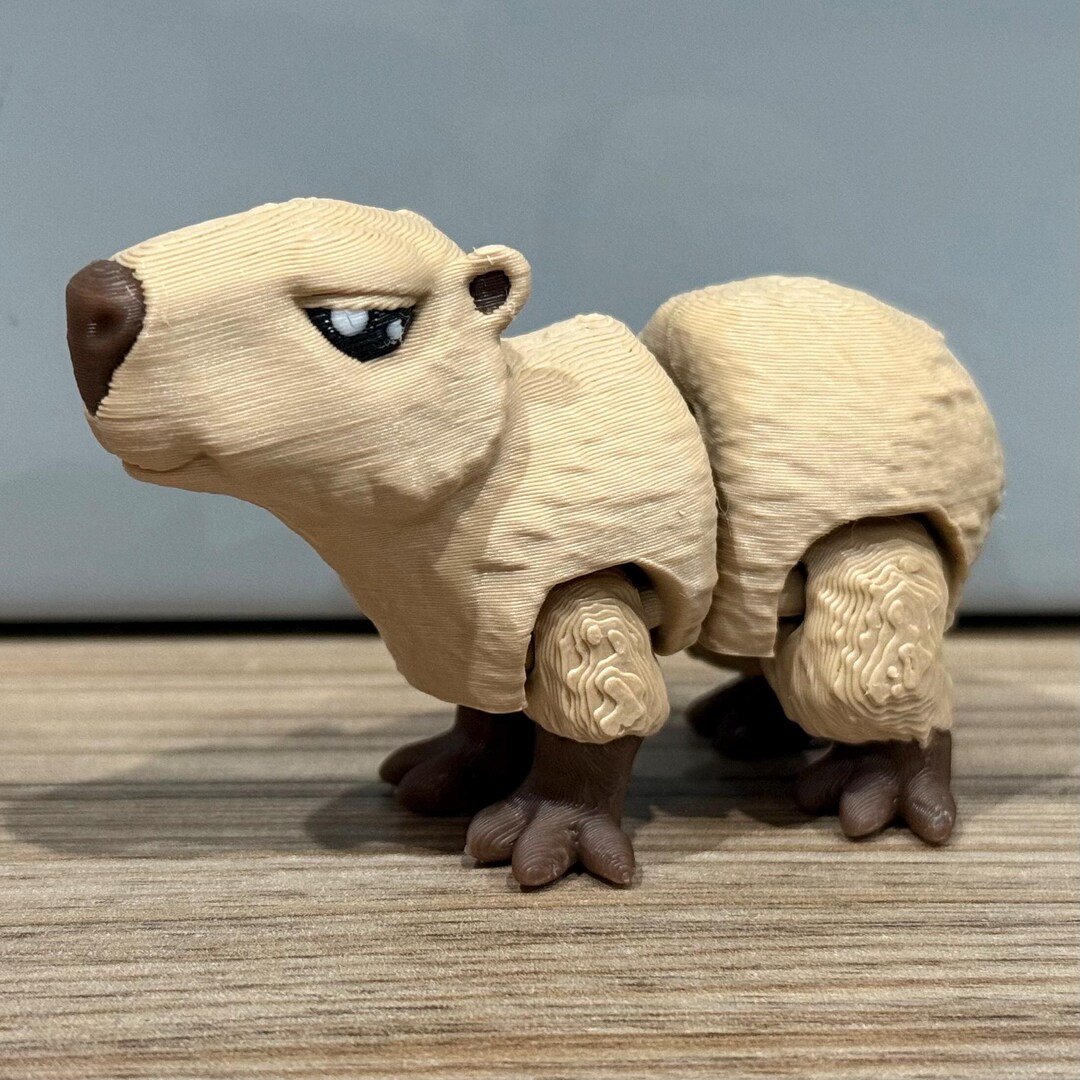 3D Printed Articulated Capybara Fidget - Etsy