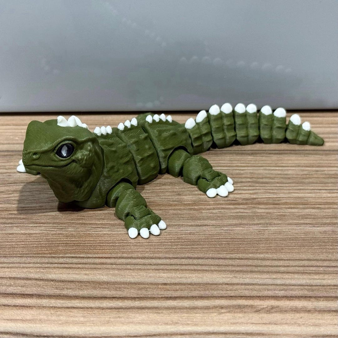 3D Printed Articulated Tuatara Fidget - Etsy