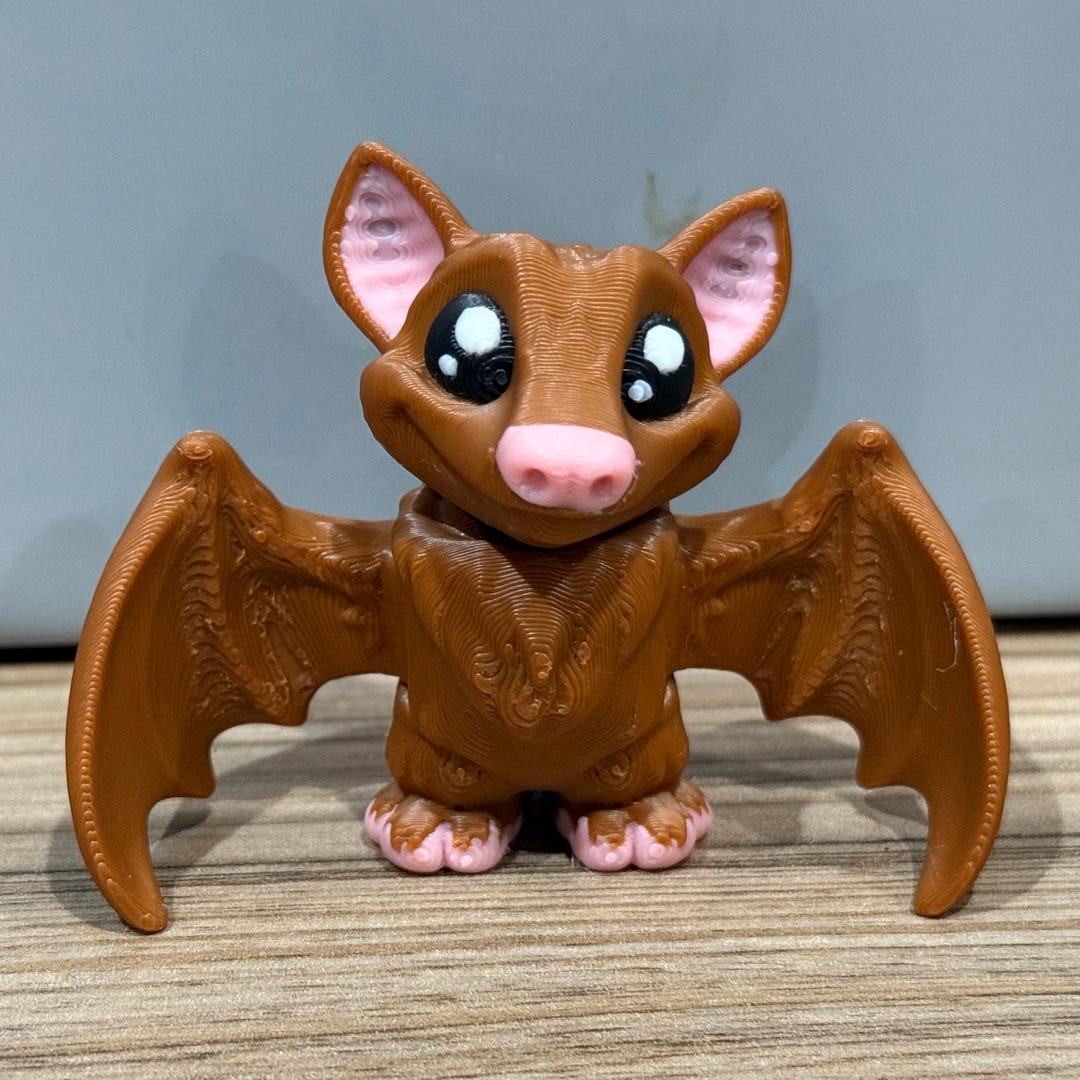 3D Printed Articulated Bat Fidget - Etsy
