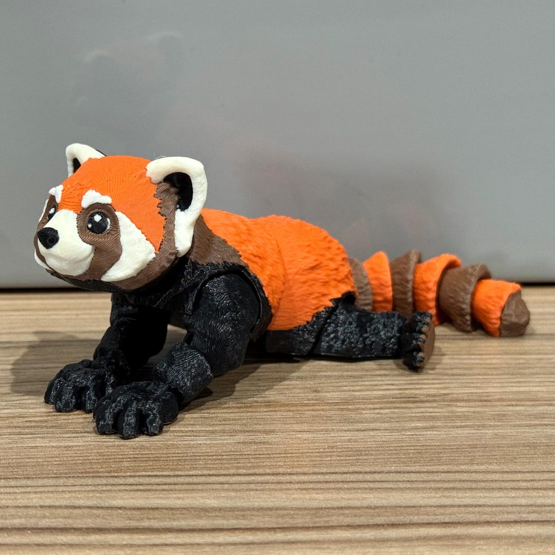 3D Printed Articulated Red Panda Fidget - Etsy UK