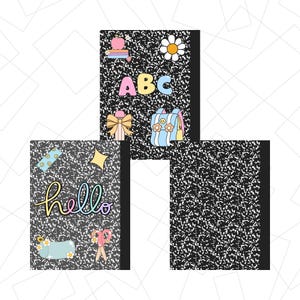 Back to School Composition Notebook Cover | Cute School Supplies ...