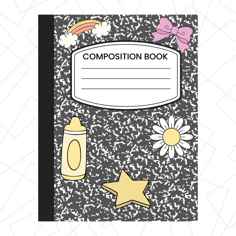 Back to School Composition Notebook Cover | Cute School Supplies ...