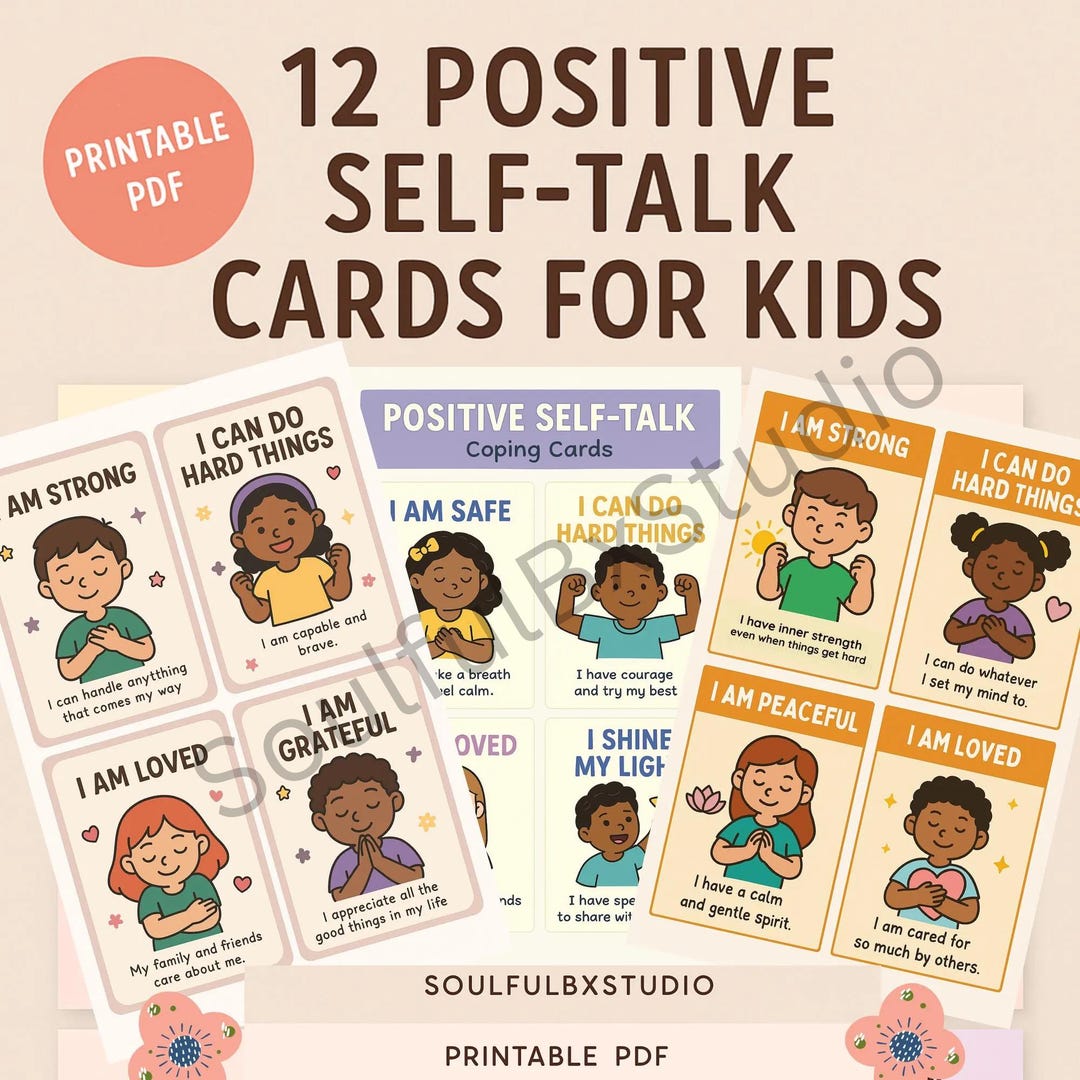 Positive Self-talk Coping Cards - Etsy Australia