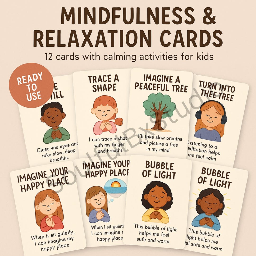 Mindfulness & Relaxation Coping Cards - Etsy