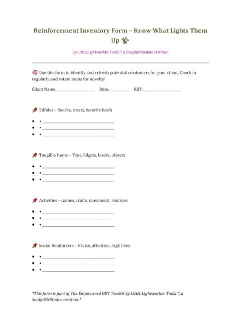 Editable RBT Toolkit: ABA Templates, Tracking Sheets + Bonus Guide ...