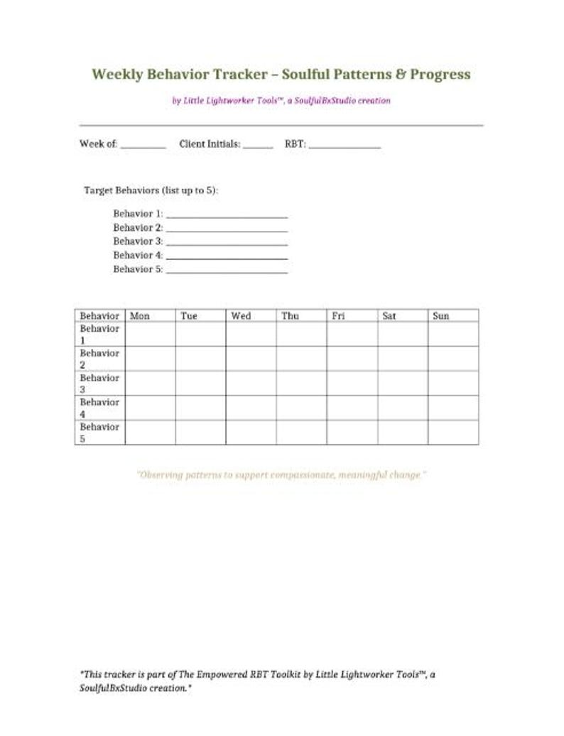 Editable RBT Toolkit: ABA Templates, Tracking Sheets + Bonus Guide ...